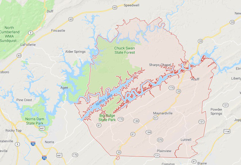 Sinkholes in Union County, TN | Tennessee Sinkholes | Interactive ...