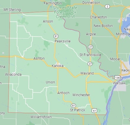 Sinkholes in Clark County, MO | Missouri Sinkholes | Tony's Sinkhole Maps