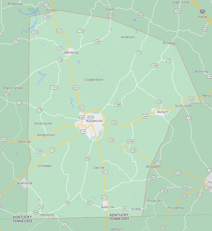 Sinkholes in Logan County, KY | Kentucky Sinkholes | Interactive ...