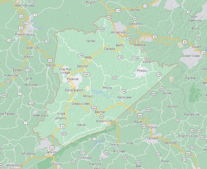 Sinkholes in Pike County, KY | Kentucky Sinkholes | Interactive ...