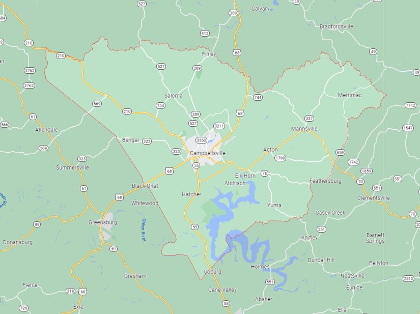 Sinkholes in Taylor County, KY | Kentucky Sinkholes | Interactive ...