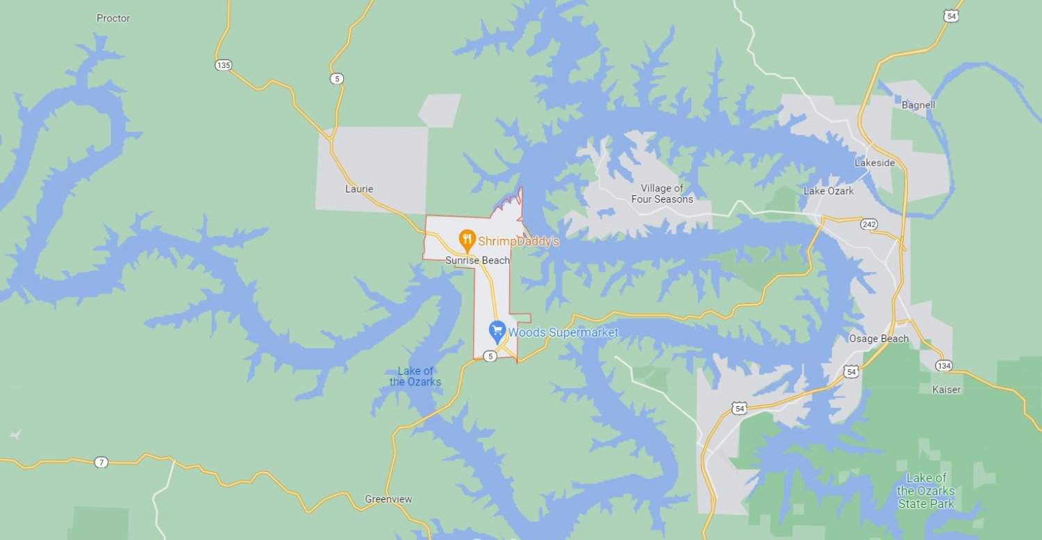 Sinkhole Opens in Sunrise Beach - Camden County | Interactive Sinkhole Maps